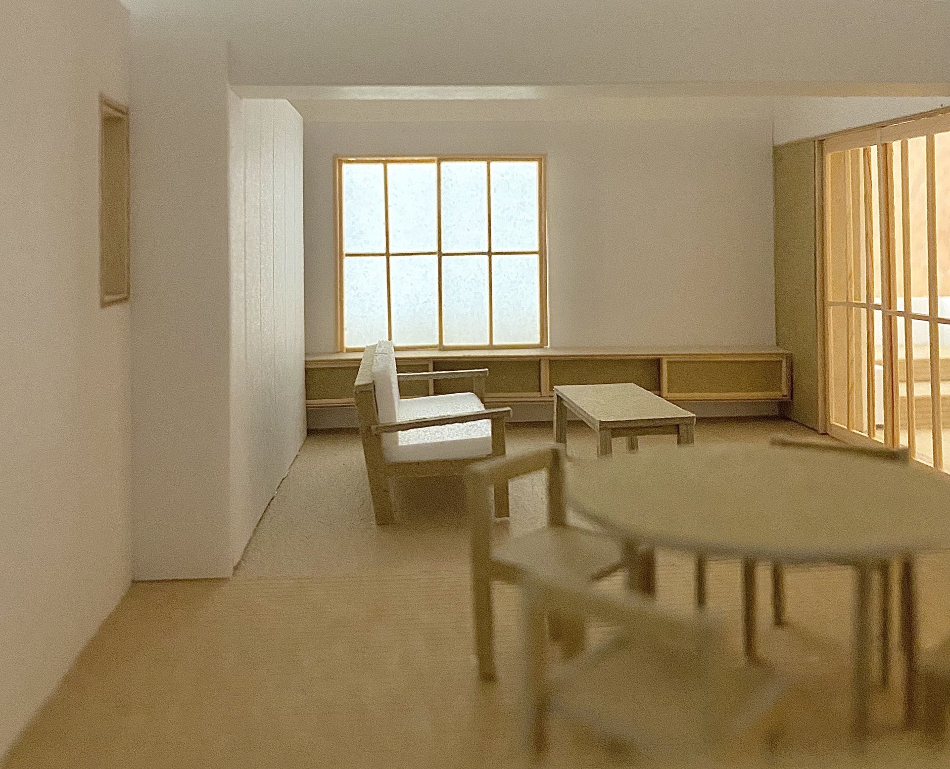 既存躯体と室内模型で検討 | 株式会社礒建築設計事務所 設計提案、フルリノベーション、躯体、室内模型、検討用模型